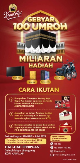Kapal Api - Gebyar 100 Umroh Miliaran Hadiah